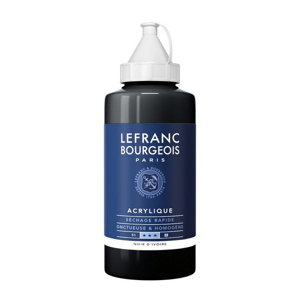 L&B Fine acrylic L&B FINE ACRYLIC COLOUR 750ML BTL IVORY BLACK