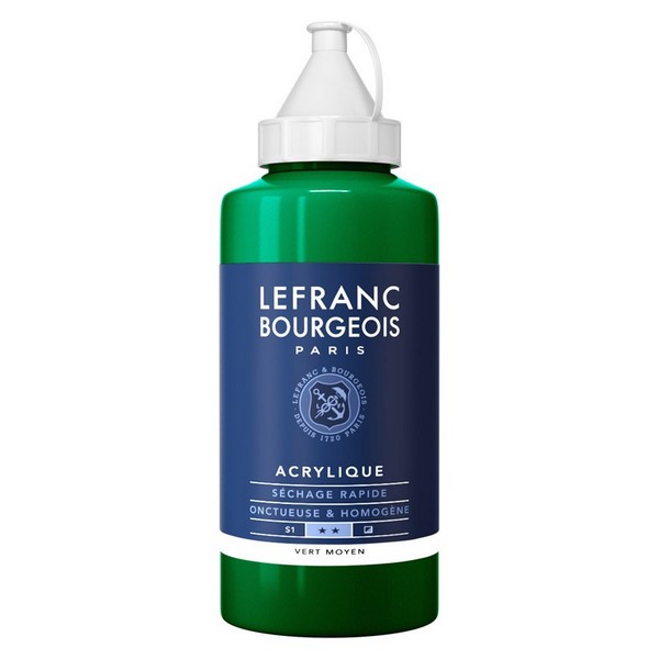 L&B Fine acrylic L&B FINE ACRYLIC COLOUR 750ML BTL MEDIUM GREEN