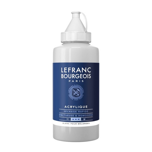 L&B Fine acrylic L&B FINE ACRYLIC COLOUR 750ML BTL MIXING WHITE