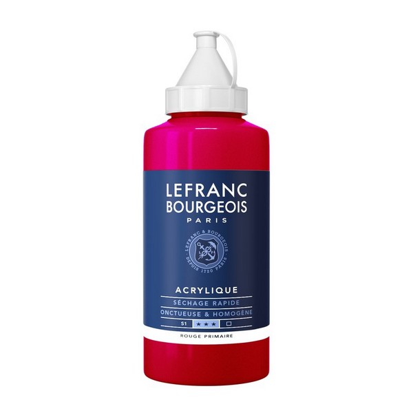 L&B Fine acrylic L&B FINE ACRYLIC COLOUR 750ML BTL PRIMARY RED