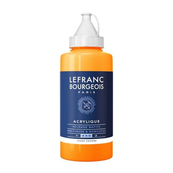 L&B Fine acrylic L&B FINE ACRYLIC COLOUR 750ML BTL SAHARA YELLOW