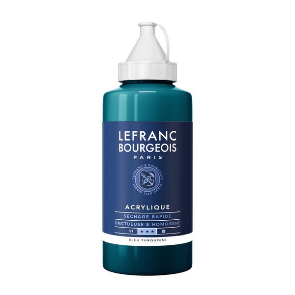 L&B Fine acrylic L&B FINE ACRYLIC COLOUR 750ML BTL TURQUOISE BLUE