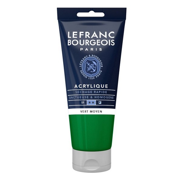 L&B Fine acrylic L&B FINE ACRYLIC COLOUR 80ML TBE MEDIUM GREEN