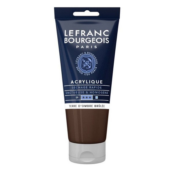 L&B Fine acrylic L&B FINE ACRYLIC COLOUR 80ML TUBE BURNT UMBER