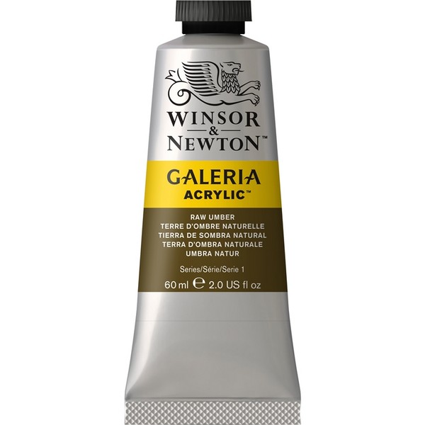 W&N Galeria acrylic W&N GALERIA ACRYLIC COLOUR 60ML RAW UMBER