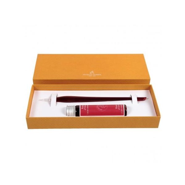 J.Herbin Red glasspen set