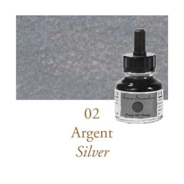 Sennelier Sennelier Artist ink 30 ml Jar - 1 fl oz Silver