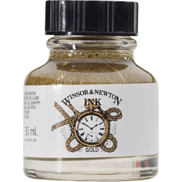 Winsor&Newton W&N DRAWING INK 30ML BTL GOLD