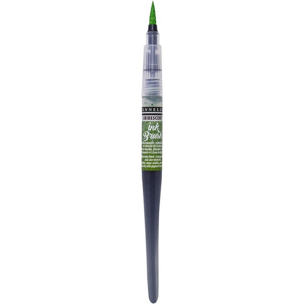 Sennelier Ink Brush synthetic Iridescent Green light