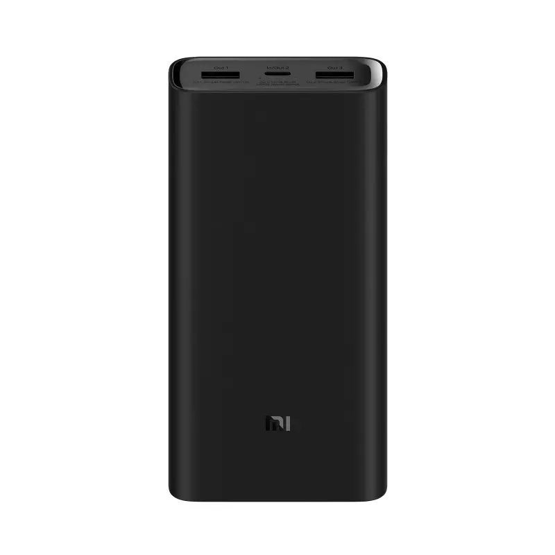 XIAOMI Mi Eksterna baterija, 20000 mAh, 50 W, Crna