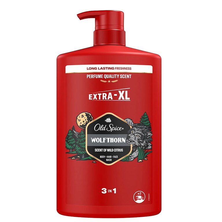 OLD SPICE GEL ZA TUŠIRANJE 1L 3IN1 PUMPICA WOLFTHORN