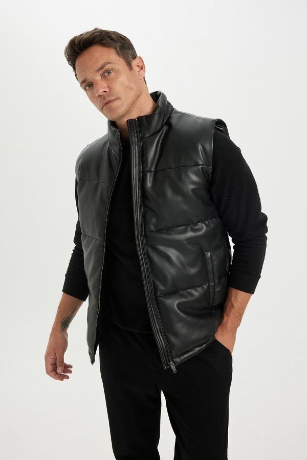 DEFACTO Regular Fit Stand-up Collar Vest Coat