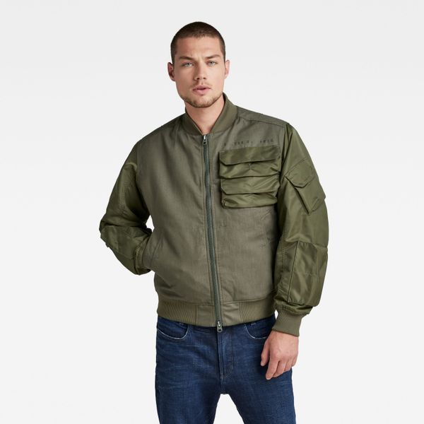 G-STAR JACKET - CHEST POCKET PM BOMBER GREEN