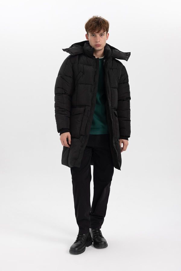 DEFACTO Water Repellent Hooded Coat Parka