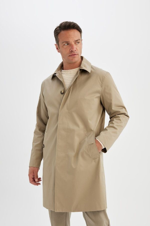 DEFACTO Regular Fit Polo Collar Cotton Parka