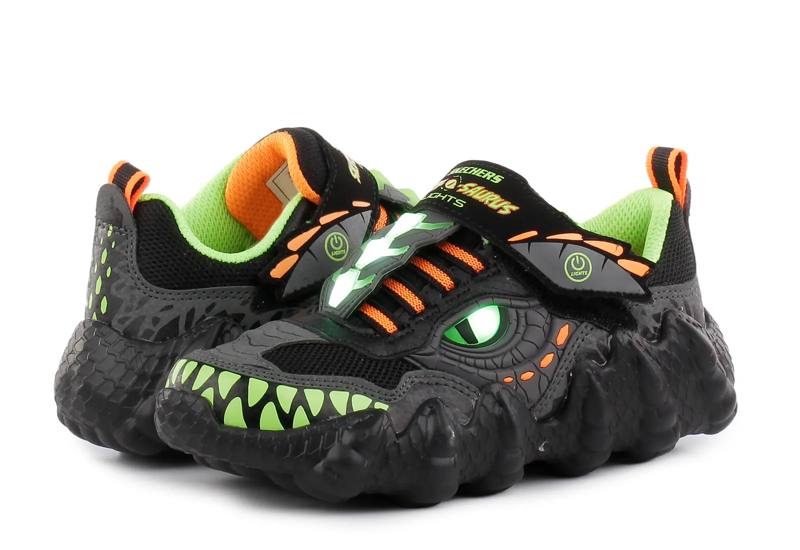 SKECHERS Patike za dečake SKECH-O-SAURUS LIGHTS-DINO-TR 400112L-BKLM crne