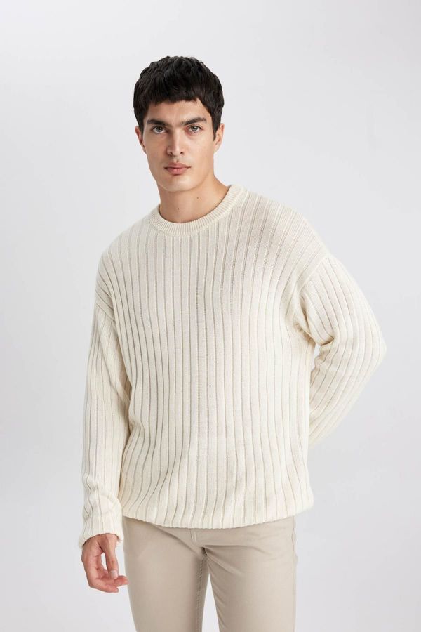 DEFACTO RELAX FIT CREW NECK SWEATER