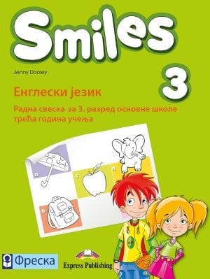 Smiles 3, radna sveska za engleski jezik za 3. razred osnovne škole iz 3 dela sa CD, DVD, ieBook Freska