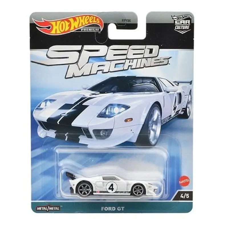 Hot Wheels Model automobila Ford GT Speed Machines, 1:64, Beli