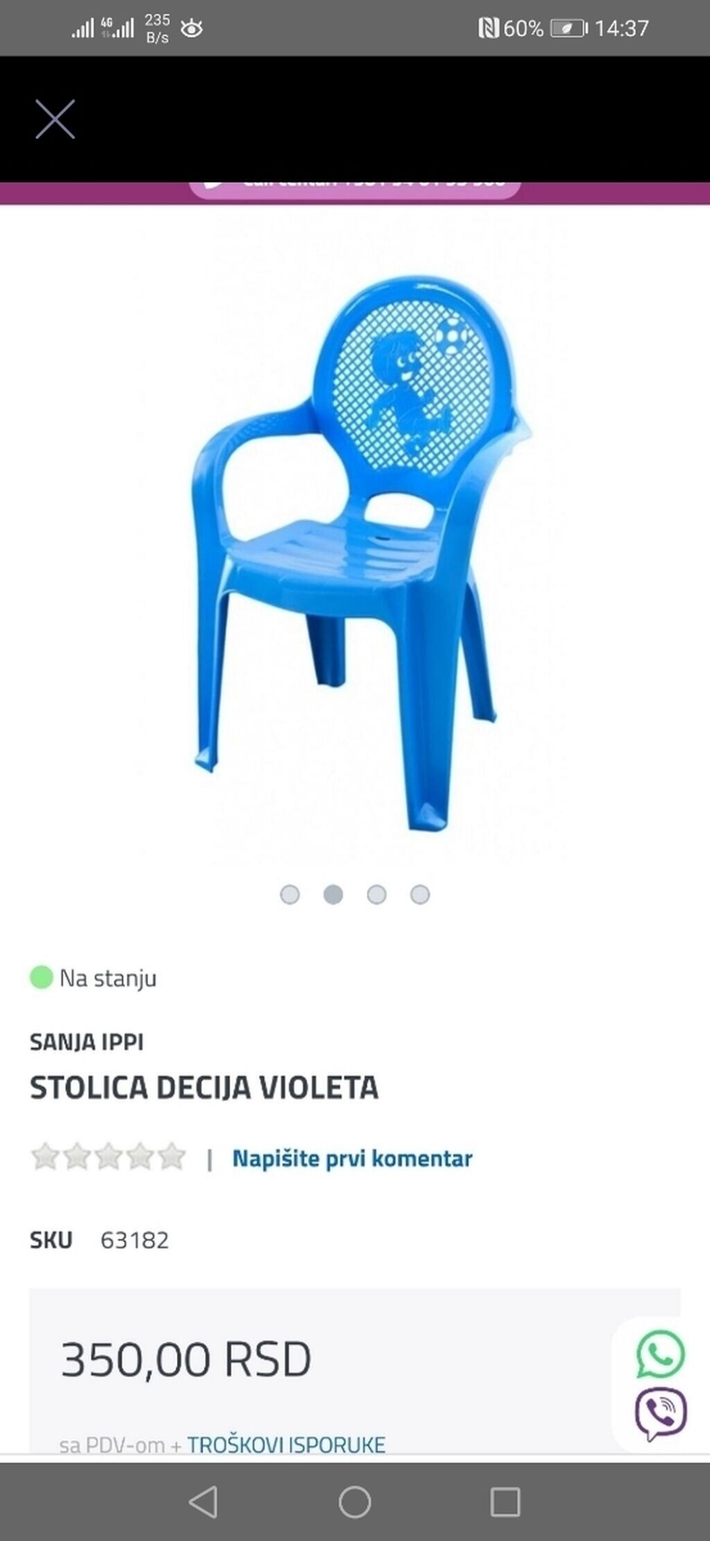 Novih 10 stolica 350din