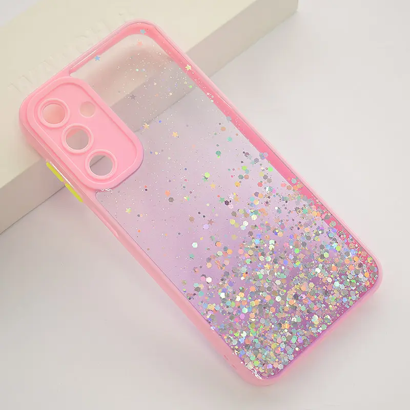 Maska Frame Glitter za Samsung A25 5G/ A256B, Roze