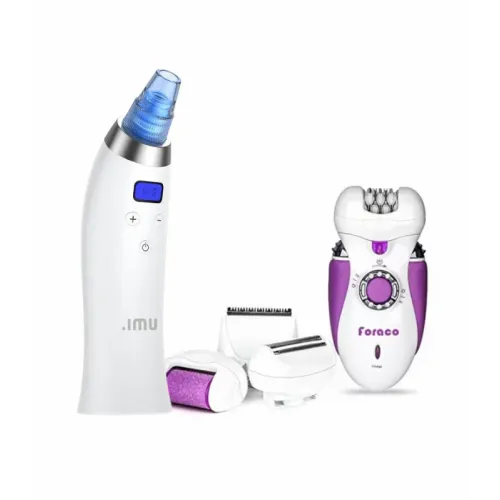 Set epilator Foraco 4 u1 & Umi aparat za čišćenje lica beli