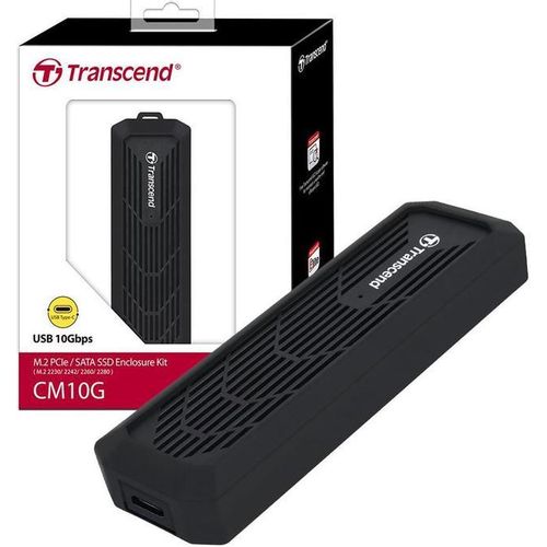 Transcend TS-CM10G M.2 PCIe/SATA SSD Enclosure Kit, 2280/2260/2242/2230, USB Type-C & Type-A (Up to 10Gb/s)