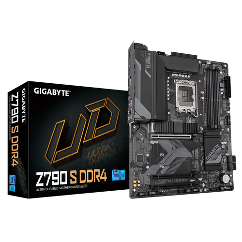 Gigabyte Z790 S DDR4 LGA1700, Z790 Chipset, Supports Intel Core 14th/ 13th /12th processors, 4x DDR4 DIMMs XMP Memory Module Support