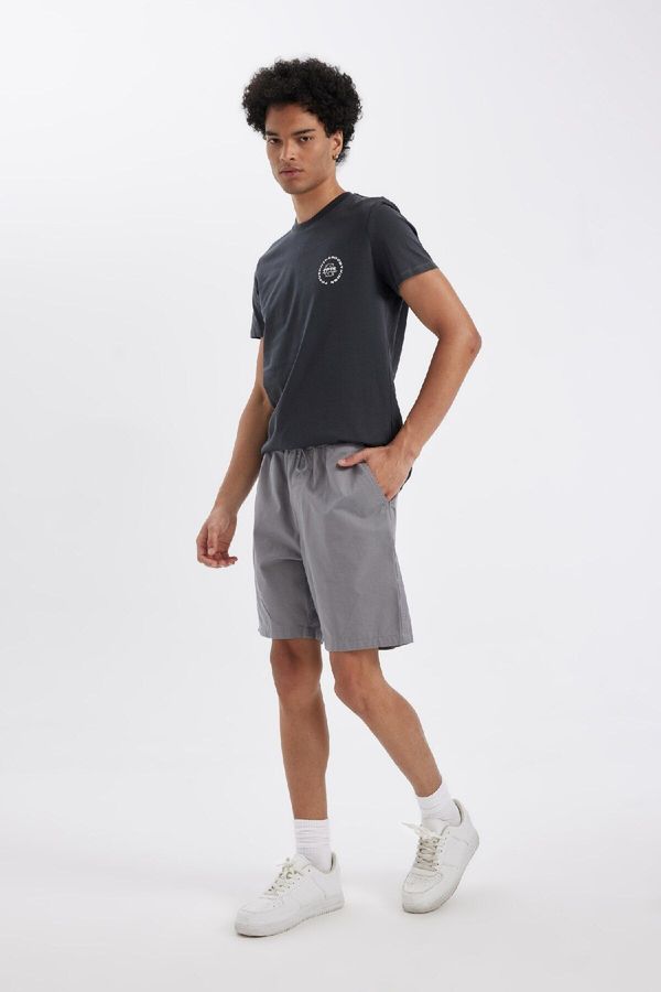 DEFACTO RELAX FIT GABARDINE BERMUDA SHORTS