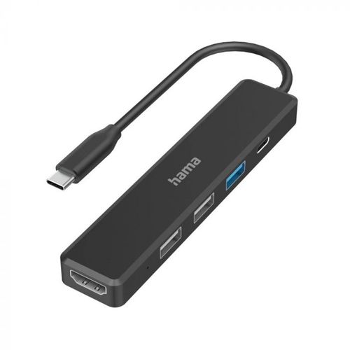 Hama USB-C HUB, 5 portova, 3 x USB-A, USB-C, HDMI