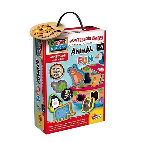 Montesori Baby Edukativni drveni sorter oblika Animal Fun Lisciani 96893