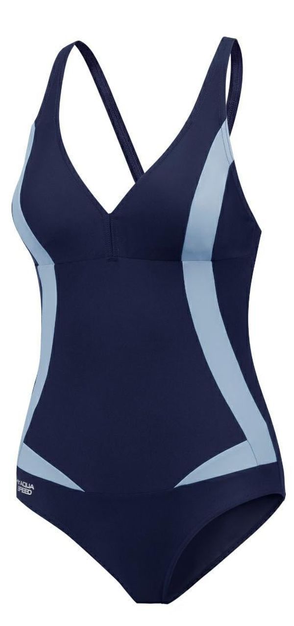 AQUA SPEED WOMAN'S SWIMMING SUIT GRETA II NAVY BLUE