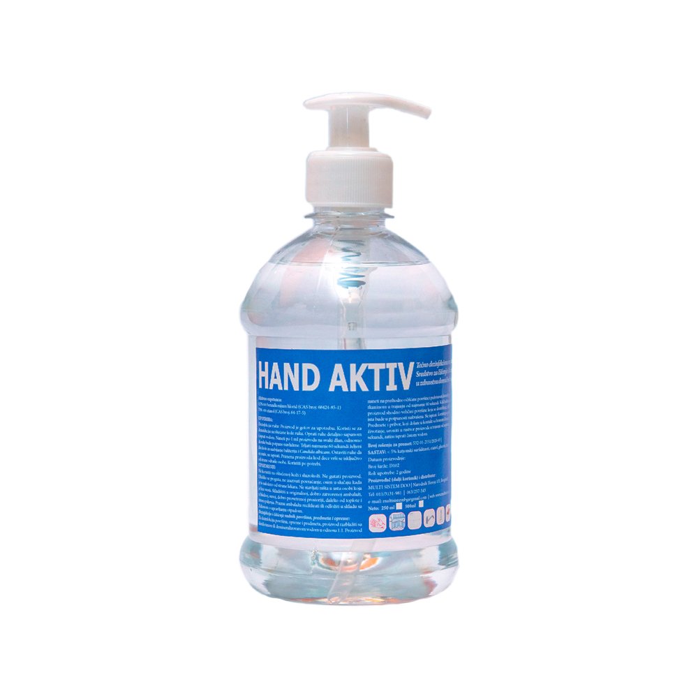 SREDSTVO ZA DEZINFEKCIJU I SUVO PRANJE RUKU HAND ACTIV 500ML