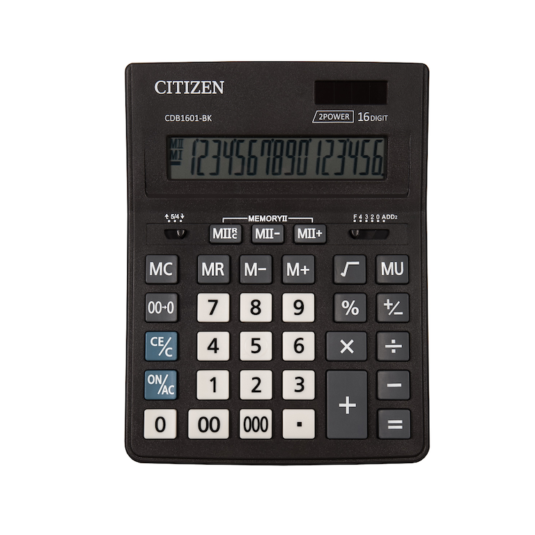 KALKULATOR CITIZEN CDB1601-BK SA 16 CIFARA