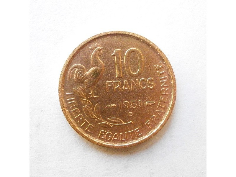 Francuska 10 franaka 1951 B