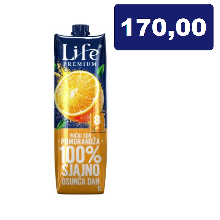 NECTAR LIFE PREMIUM 1L NEGAZIRANI SOK NARANDŽA 1/12