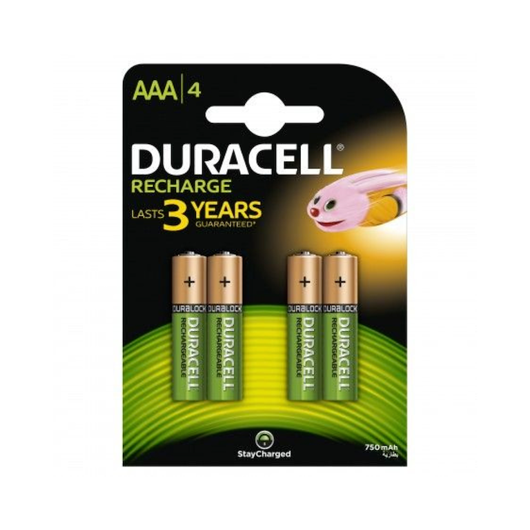 PUNJIVA BATERIJA DURACELL AAA 4 KOM 750MAH