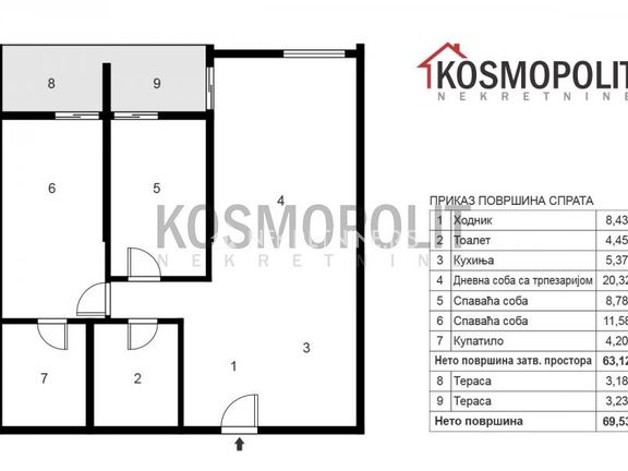 Voždovac, Ustanička, Ustanička, 3.0, 70m2, 243958 EUR