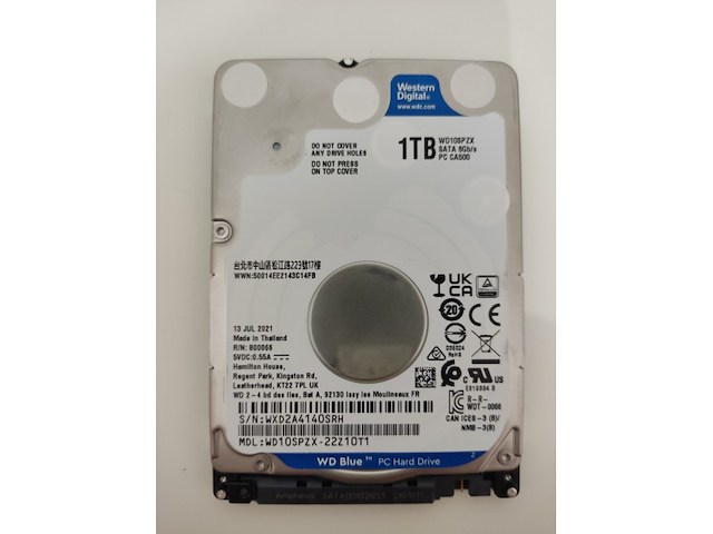 Laptop hard disk HDD 2.5 1TB Western Digital