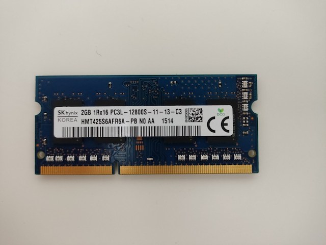 Laptop memorija DDR3L 2GB SK Hynix