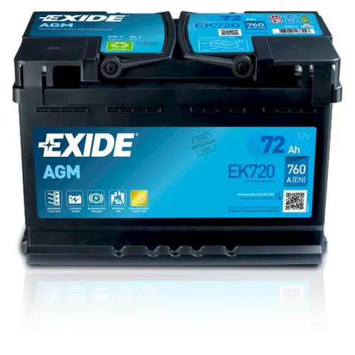 Akumulator 12v 72ah EXIDE Start&amp;Stop AGM