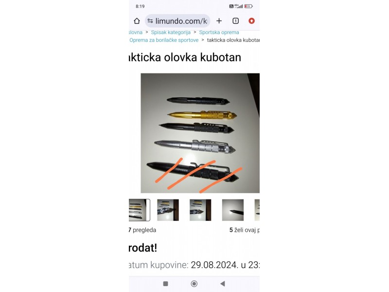 takticka olovka kubotan