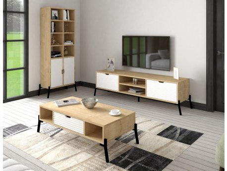 HANAH HOME Set za dnevnu sobu Lifano Sapphire Oak White