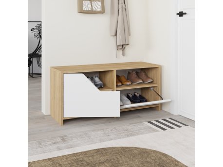 HANAH HOME Cipelarnik Nexus Shoe Cabinet Oak White