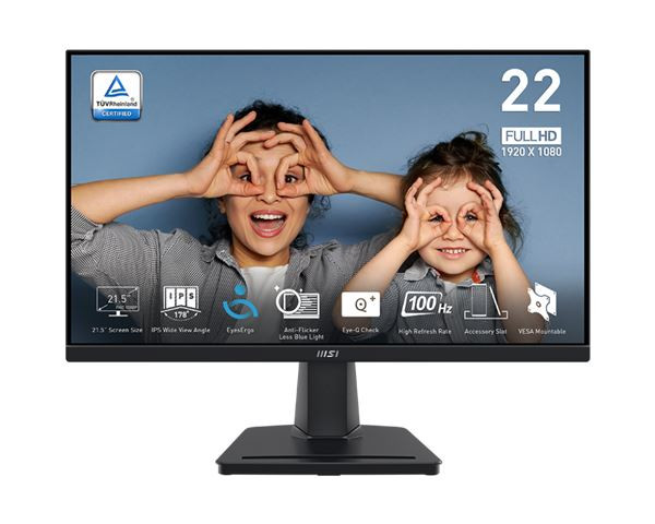 Monitor 22 MSI PRO MP225 Flat FHD IPS 100Hz 1 ms HDMIVGA