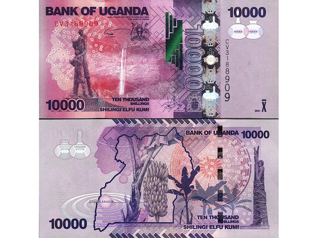 UGANDA 10.000 Shilingi 2021 UNC, P-52