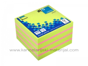 INFO NOTES 5654-82 samolepljivi blok 75x75mm BRILLIANT kocka 1/450