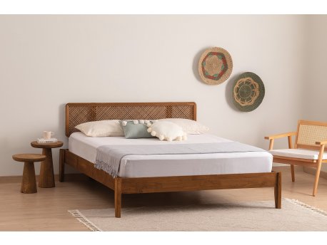 HANAH HOME Bračni krevet Izabelya v2 Walnut