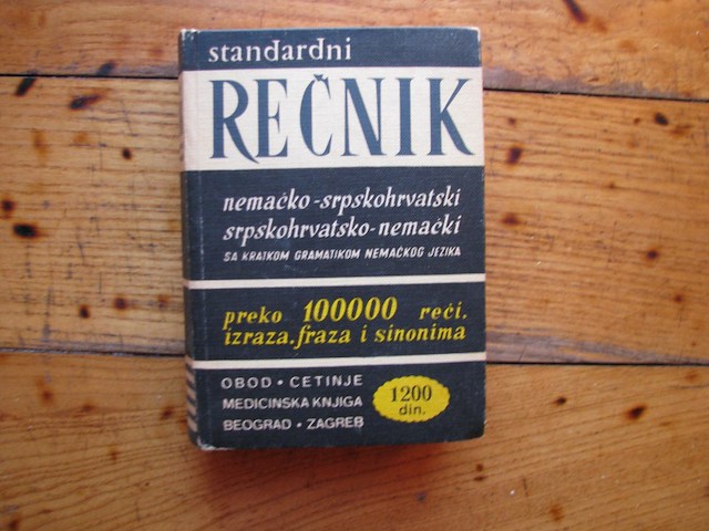 STANDARDNI REČNIK NEMAČKO-SRPSKOHRV. SRPSKOHRV-NEMAČKI