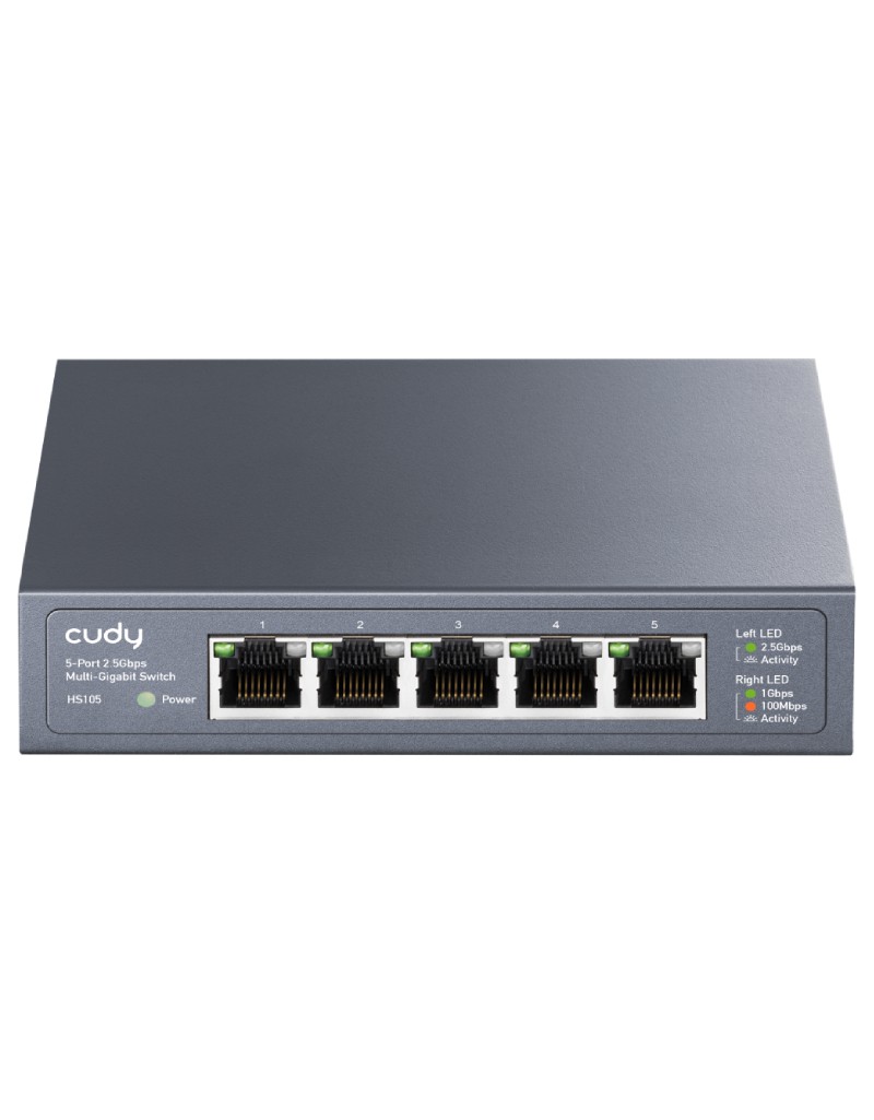 CUDY HS105 5-Port 2.5G Desktop Metal Switch